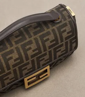 Fendi Baguette® Mini Ff Zucca Shoulder Bag