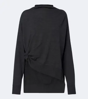 Magda Butrym Draped Wool Sweater - Grey