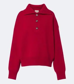 AMI Paris De Coeur Wool Sweater - Red