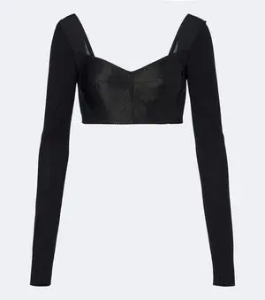 Dolce & Gabbana Satin Bra Top - Black