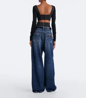 Dolce & Gabbana Distressed Oversized Wide-leg Jeans