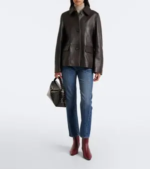 TOTEME Leather Ankle Boots