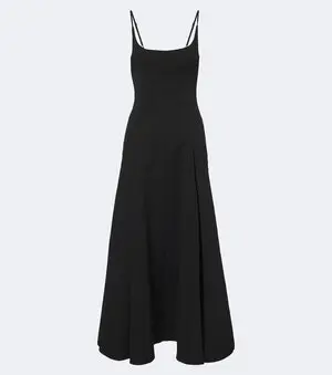 Staud Jill Cotton-blend Maxi Dress - Black