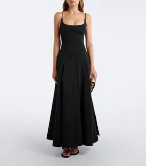 Staud Jill Cotton-blend Maxi Dress