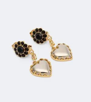 Dolce & Gabbana Sacro Cuore Embellished Clip-on Earrings