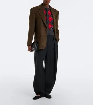 AMI Paris Argyle Virgin Wool Cardigan