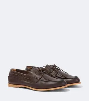 Frescobol Carioca Marina Leather Boat Shoes - Brown