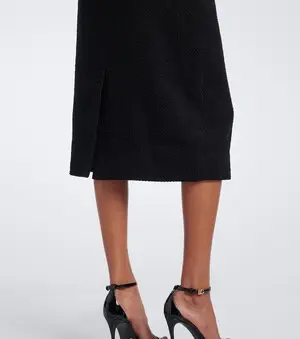 Dolce & Gabbana Cotton And Linen-blend Tweed Pencil Skirt