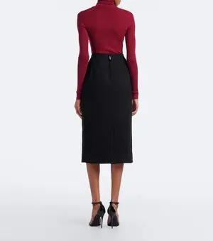 Dolce & Gabbana Cotton And Linen-blend Tweed Pencil Skirt