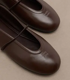 Miu Miu Leather Ballet Flats