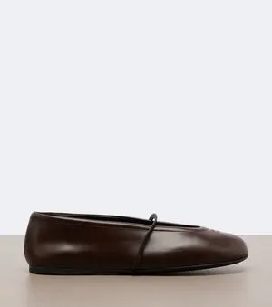 Miu Miu Leather Ballet Flats