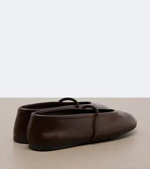 Miu Miu Leather Ballet Flats