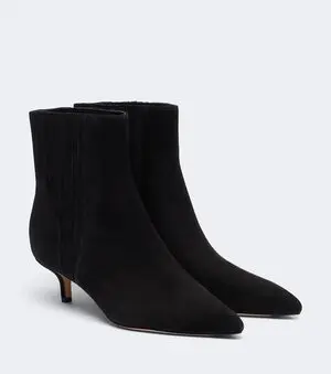 Veronica Beard Lisa Suede Ankle Boots - Black