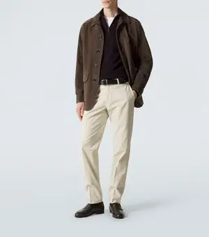 Brioni Cashmere And Wool Half-zip Sweater
