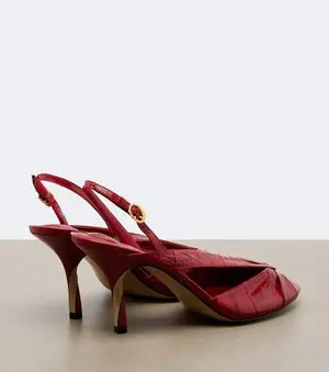 Jacquemus Poisson Leather Peep-toe Pumps