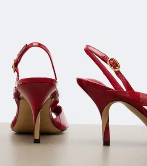 Jacquemus Poisson Leather Peep-toe Pumps