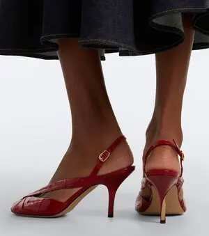 Jacquemus Poisson Leather Peep-toe Pumps