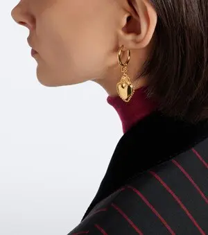 Dolce & Gabbana Sacro Cuore Dg Embellished Hoop Earrings