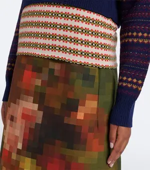 Dries Van Noten Jacquard Wool-blend Polo Sweater