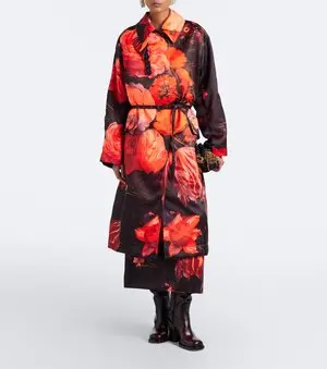 Dries Van Noten Floral Belted Coat