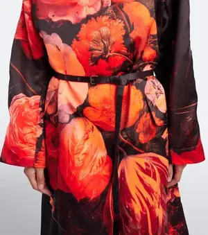 Dries Van Noten Floral Belted Coat