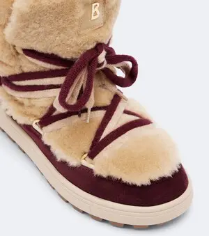 Bogner Chamonix Shearling And Suede Snow Boots