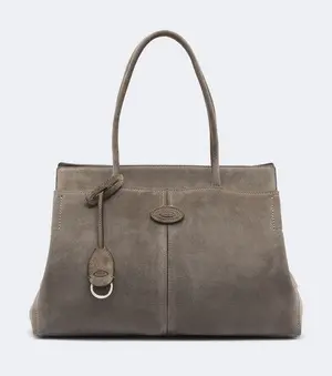TOD'S Suede Tote Bag - Grey