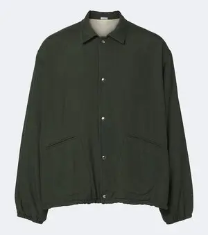 A.PRESSE Silk Taffeta Jacket - Green