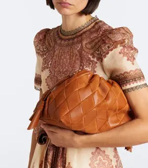 Zimmermann Cloud 91 Medium Leather And Suede Clutch