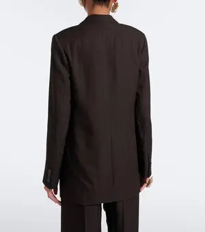 Dries Van Noten Chalk Stripe Single-breasted Blazer