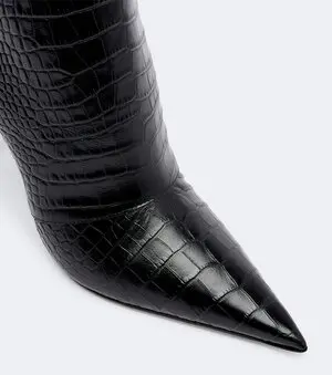 TOM FORD Croc-effect Leather Over-the-knee Boots
