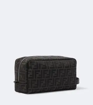 Fendi Ff Zucca Small Leather-trimmed Toiletry Bag