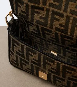 Fendi Baguette® Mini Ff Zucca Shoulder Bag