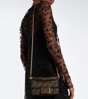Fendi Baguette® Mini Ff Zucca Shoulder Bag