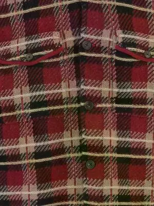 Guest In Residence Check-pattern Cashmere Shirt - Red