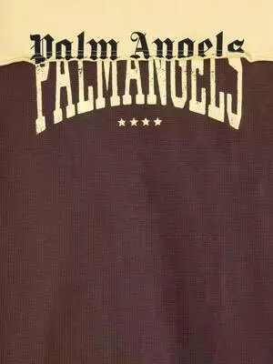 Palm Angels Logo-print Panelled Sweater - Brown