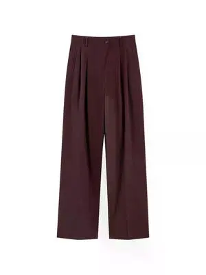 IRO PARIS Pleated Wide-leg Trousers - Red