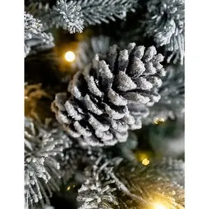 SELFRIDGES EDIT Frosted Winterfold Pre-lit Christmas Tree 7.5ft