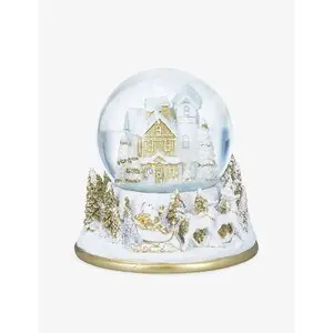 SELFRIDGES EDIT Winter Village Musical Resin And Glass Snow Globe 14cm - One-color