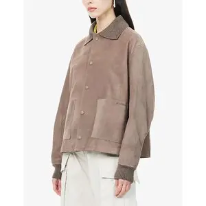 JW Anderson Boxy-fit Collared Suede Jacket