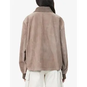 JW Anderson Boxy-fit Collared Suede Jacket