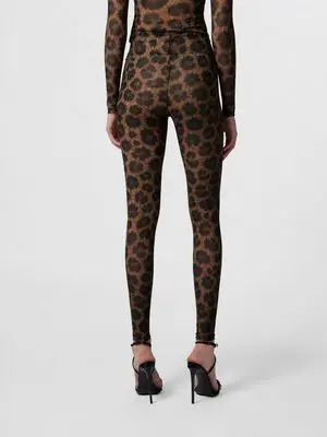 Philipp Plein Animal Print Jersey Skinny Fit Leggings With High Elasticated Waist