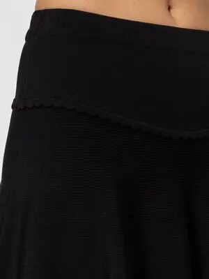 TWINSET Flared Viscose-knit Mini Skirt With Elasticated High Waist