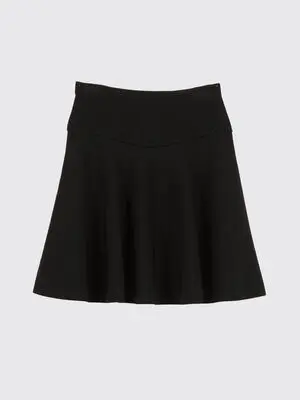 TWINSET Flared Viscose-knit Mini Skirt With Elasticated High Waist