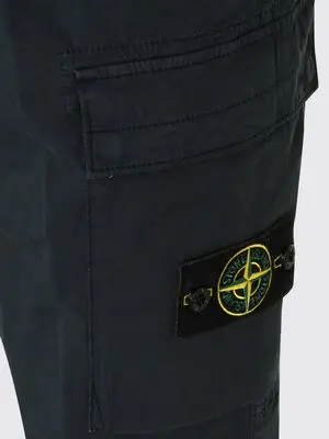 Stone Island Straight-leg Stretch-cotton Cargo Pants With Compass Logo - Navy