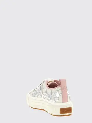 Amiri Stars Court Low Laminated Leather And Glitter Sneakers