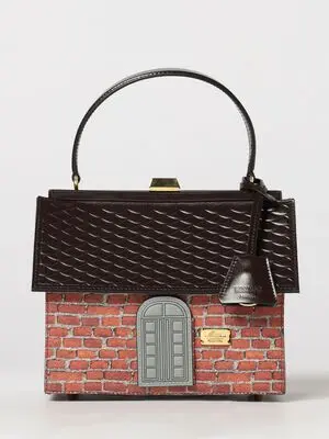 Moschino House Bag Mini Graphic Print Leather Handbag