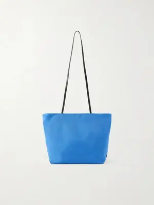 VALESQUE Spaghetti Leather-trimmed Satin Shoulder Bag
