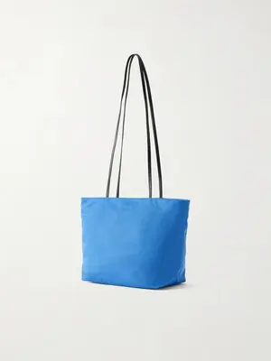 VALESQUE Spaghetti Leather-trimmed Satin Shoulder Bag