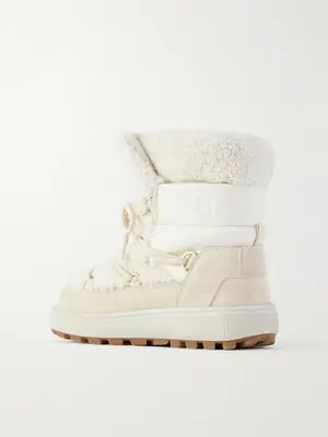 Bogner Chamonix S 10 C Suede-trimmed Shearling Snow Boots